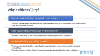 IPPOSI CITIZENS JURY ON AI in HEALTHCARE | PPTX