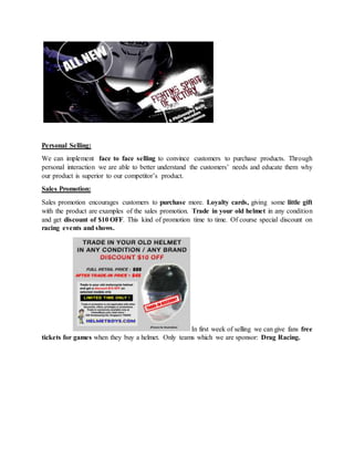 Smart helmet promotional strategy | DOCX