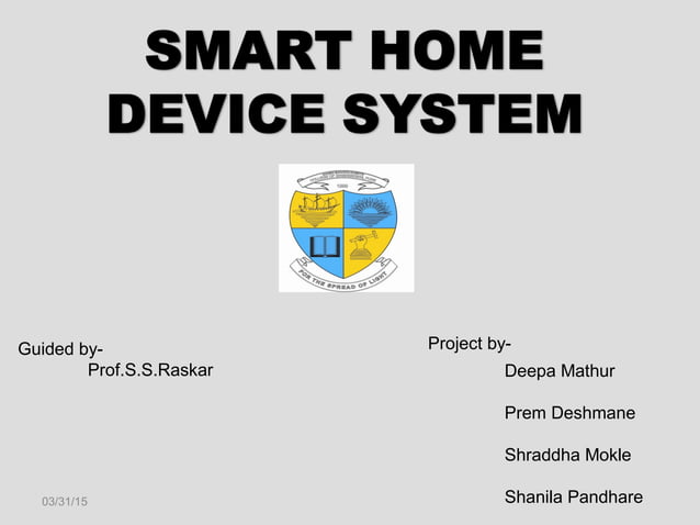 Smart home device system using arduino uno & X-Bee | PPT | Internet of Things | Internet