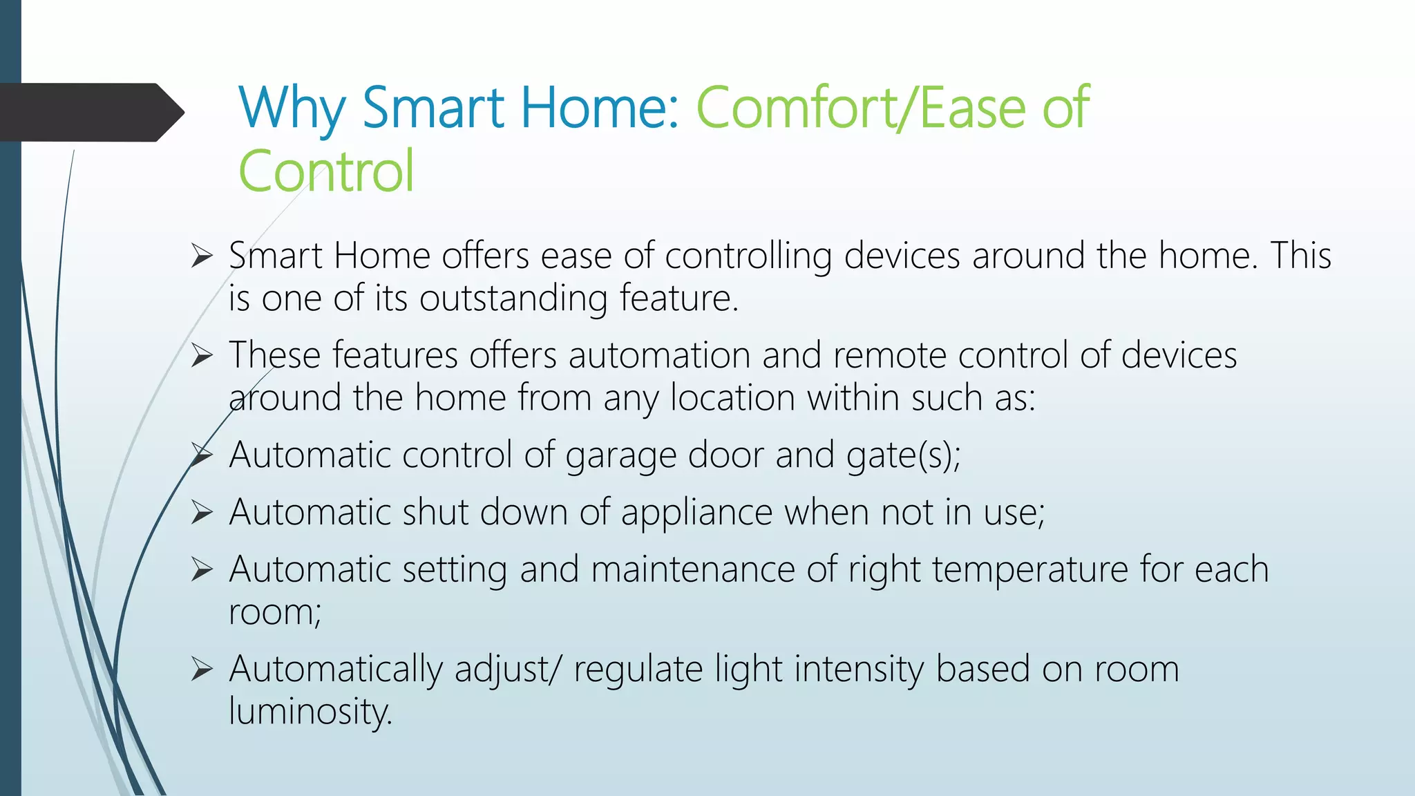 Smart home applications in daily life | PPSX