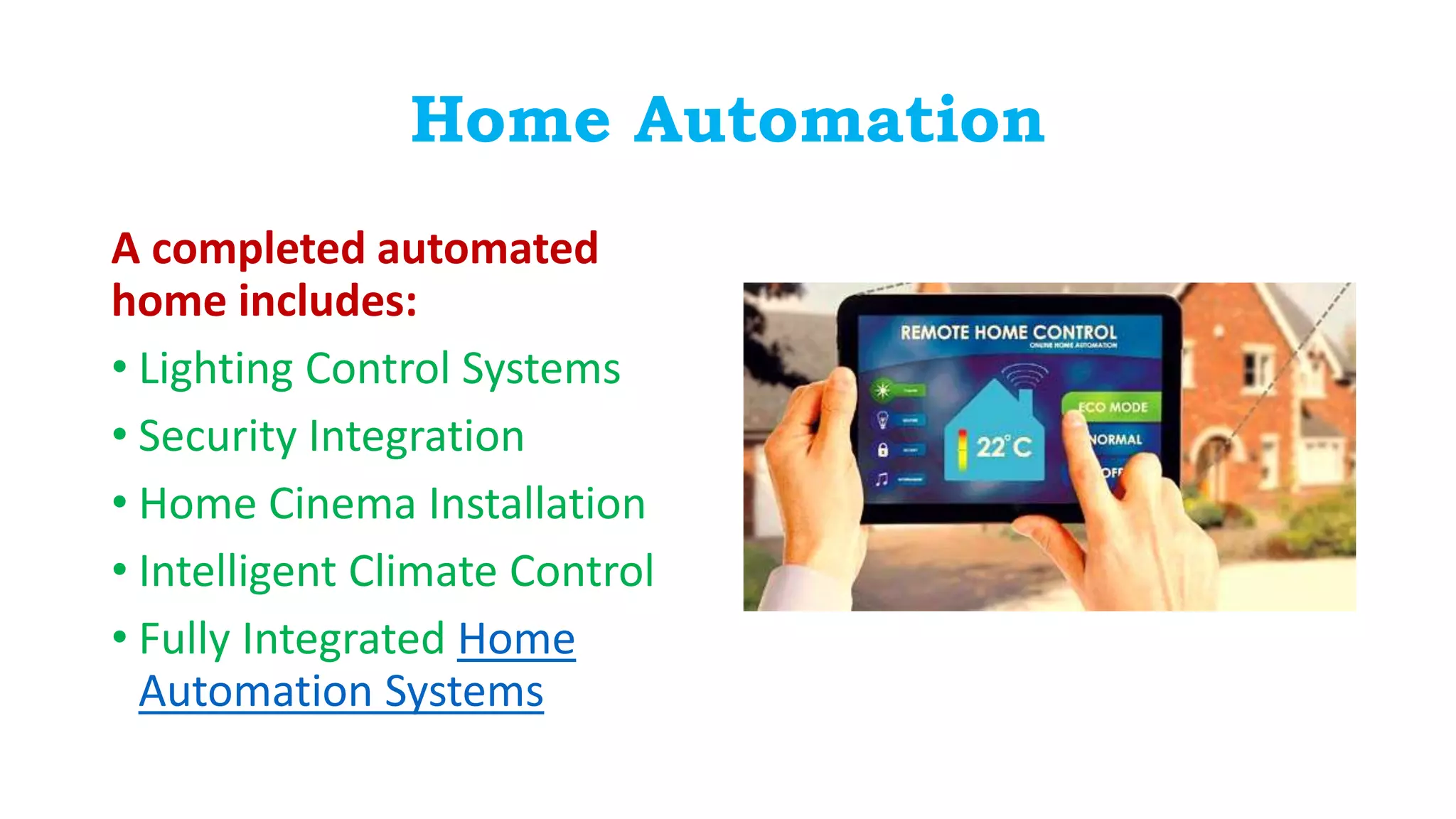 Smart Home and Home Automation Systems | PPT