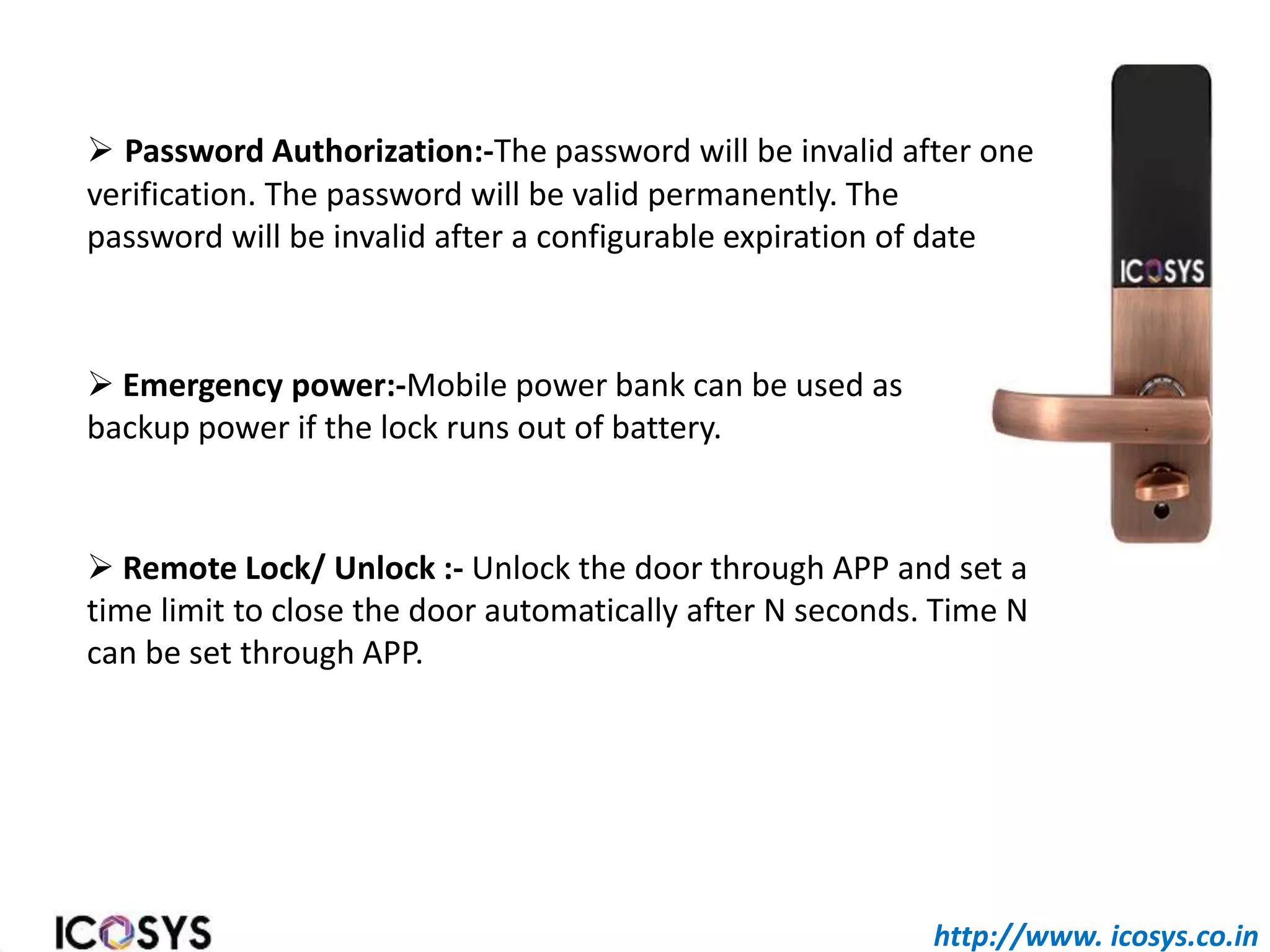 Smart home door lock | PPTX | Home Security | Home & Garden