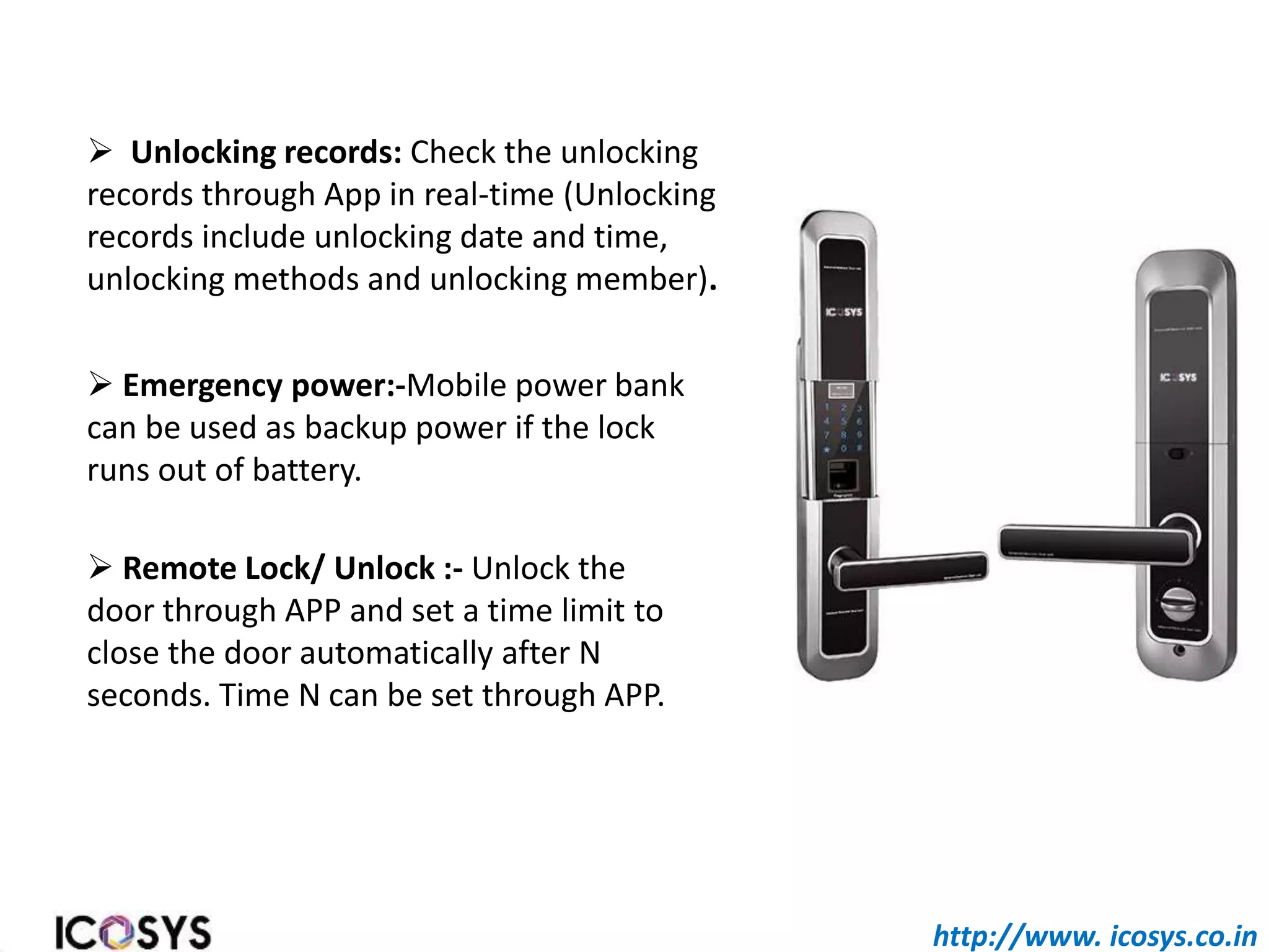 Smart home door lock | PPTX | Home Security | Home & Garden