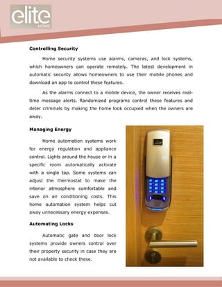 Smart Home Solutions: Different Types of Home Automation Systems | PDF