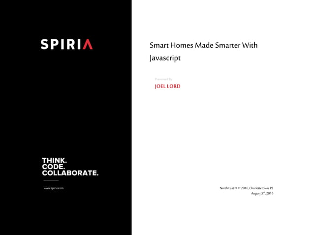 Making Smart Homes Smarter With Javascript | PPT