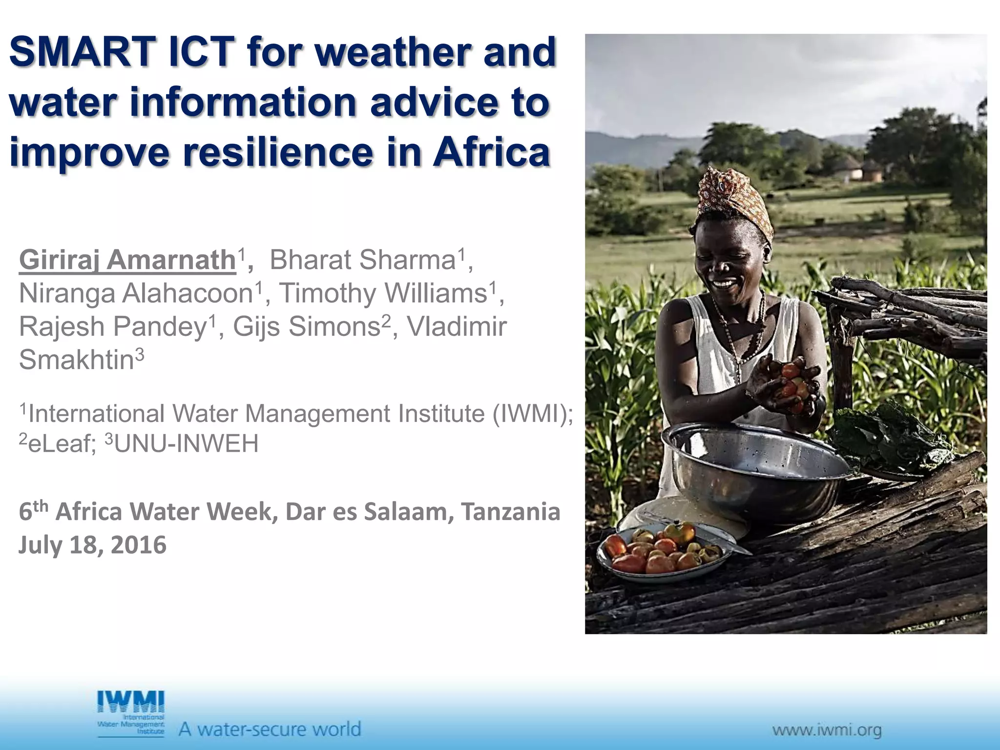 Smart ICT for Climate and Weather Information | PPTX | Agriculture ...
