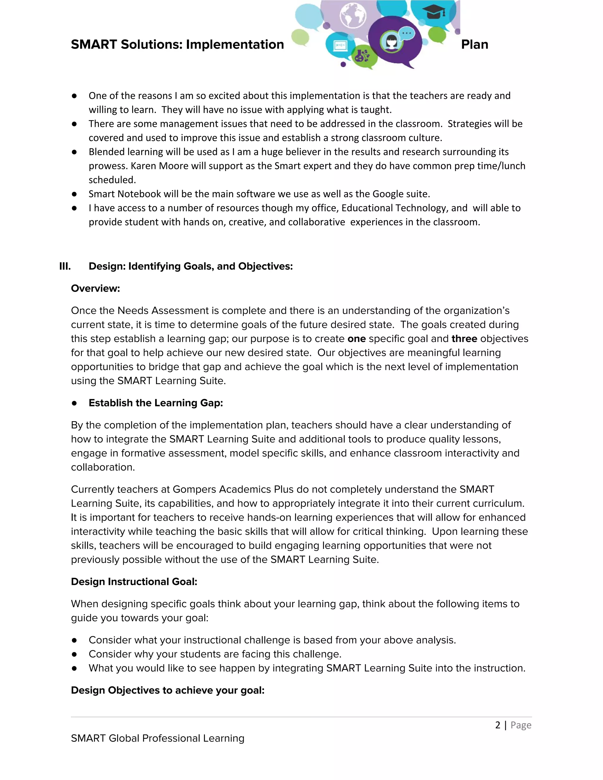 Smart implementation plan.docx