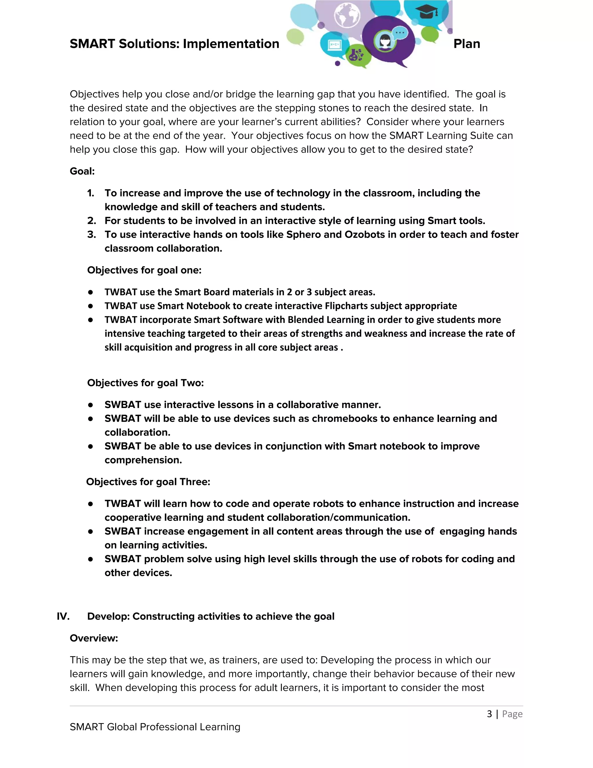 Smart implementation plan.docx