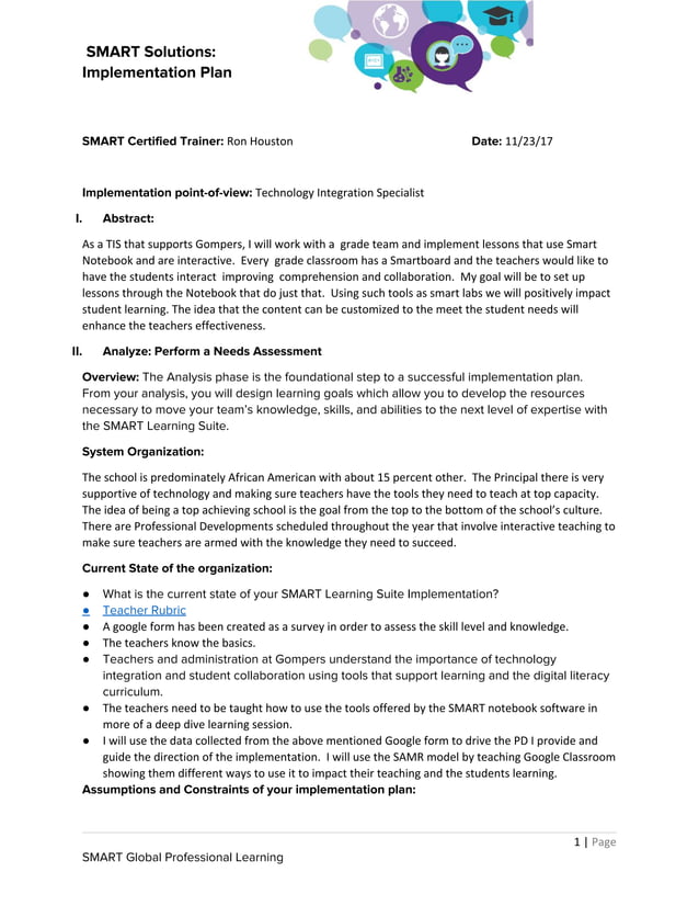 Smart implementation plan.docx | Free Download