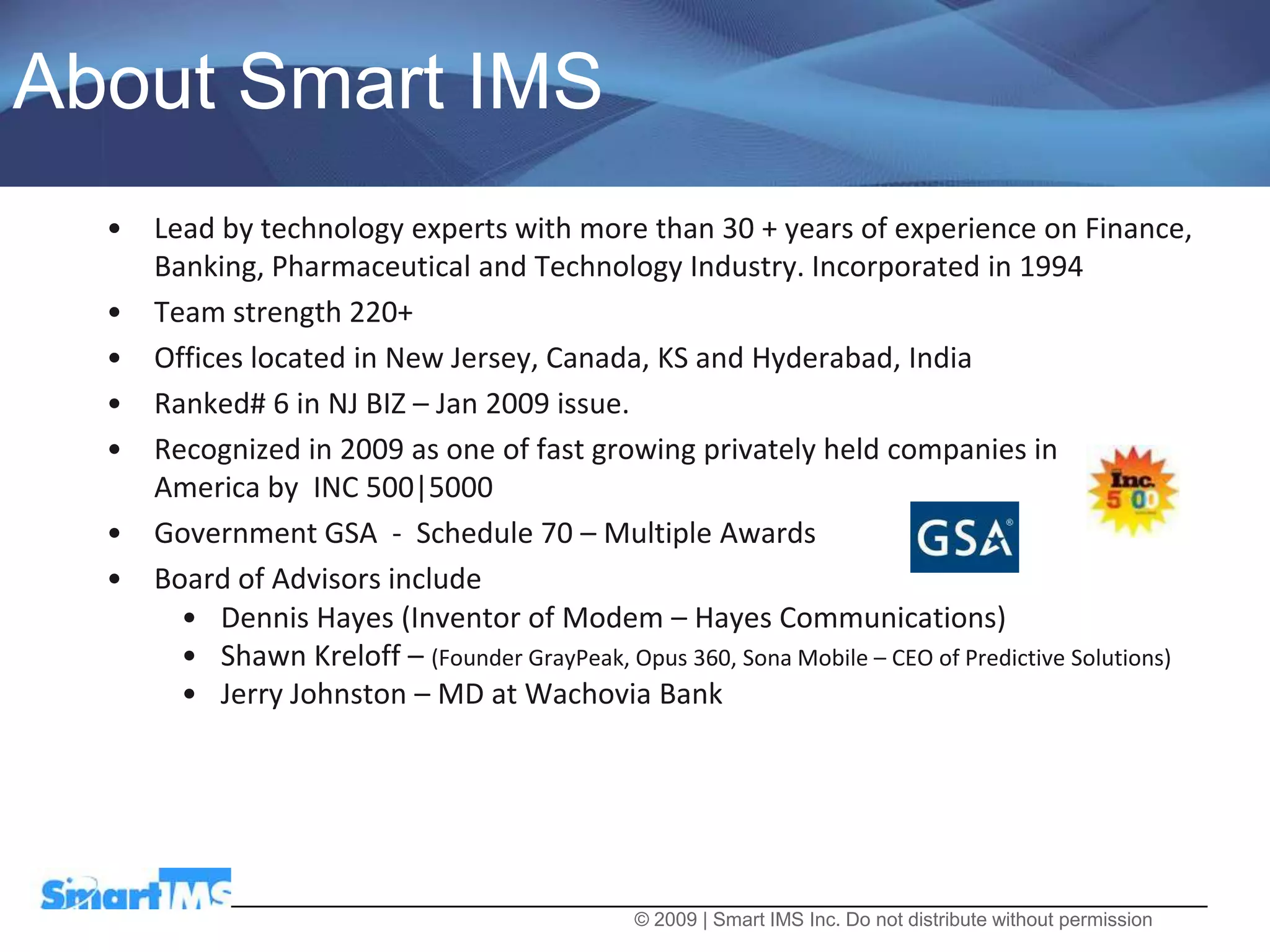 Smart Ims Presentation 01122009 | PPT
