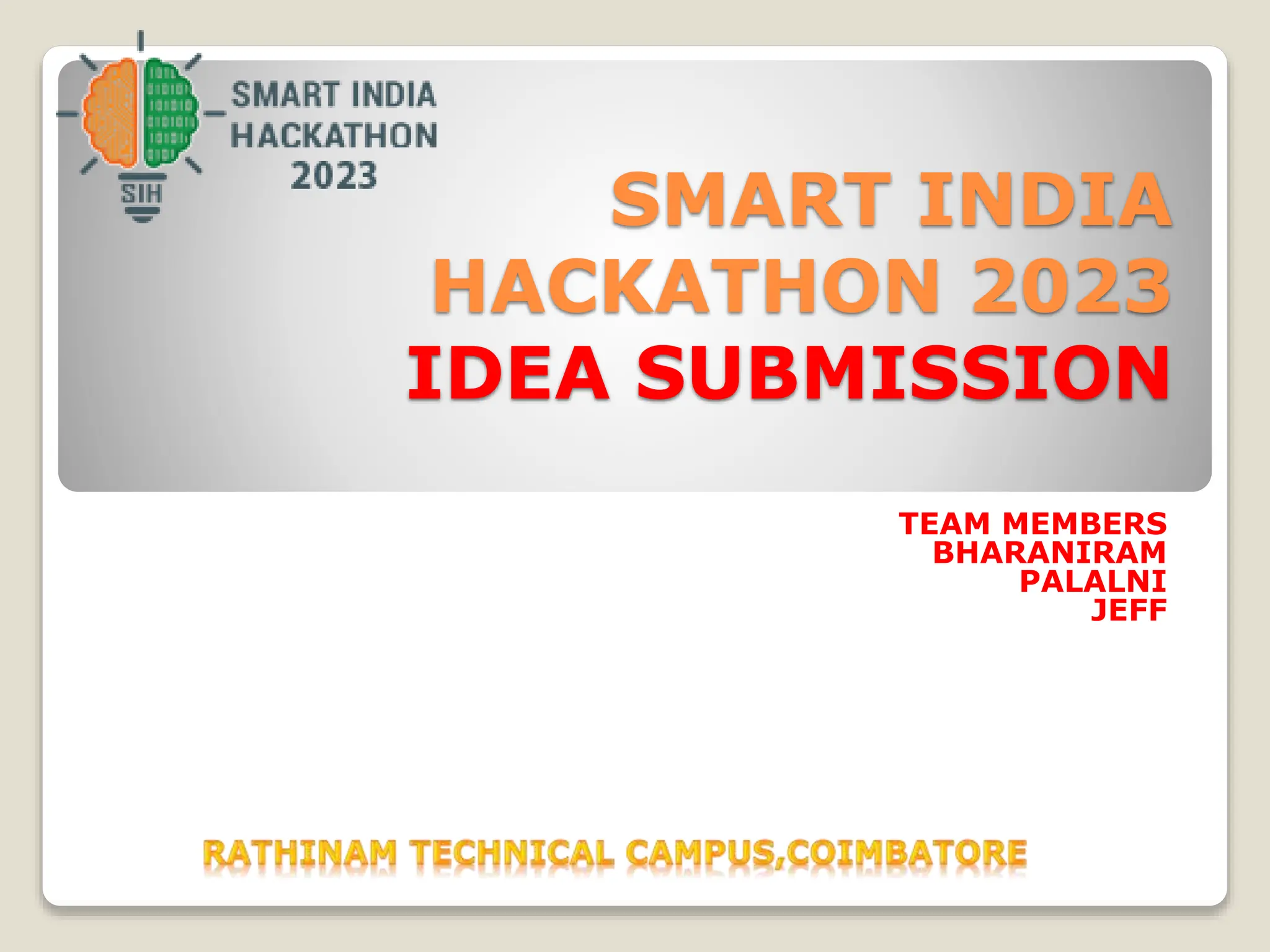 SMART INDIA HACKATHON 2023-III YEAR MECH.pptx