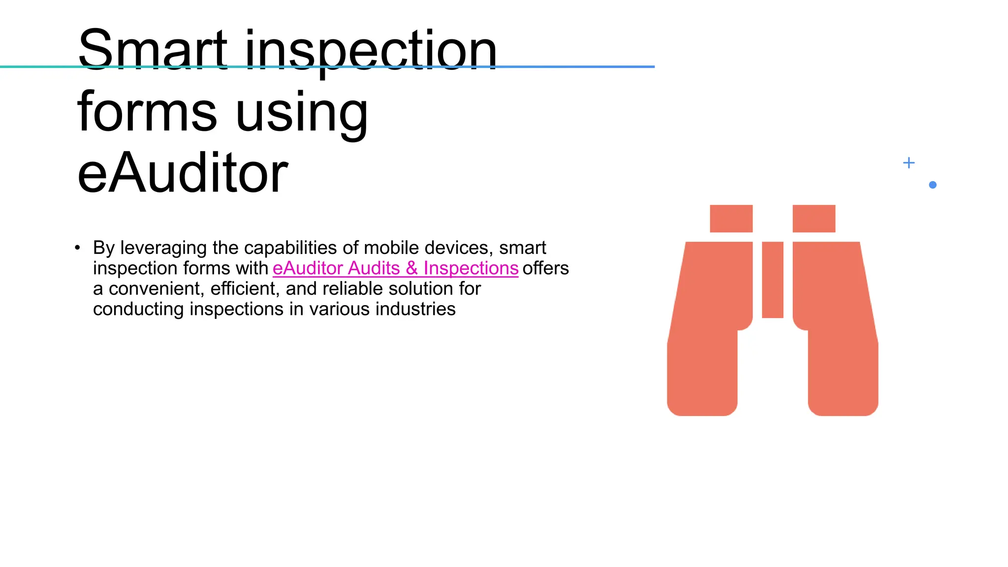 Smart inspection forms using eAuditor Audits & Inspections | PPT