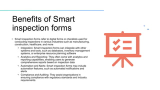 Smart inspection forms using eAuditor Audits & Inspections | PPT