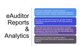 Smart inspection forms using eAuditor Audits & Inspections | PPT