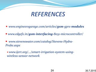 Smart irrigation ppt | PPTX | Science