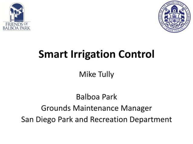 Smart irrigation presentation | PPTX
