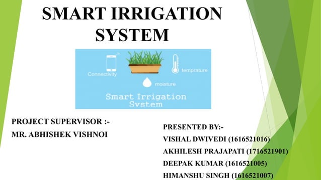 Smart irrigation system | PPTX | Home & Garden