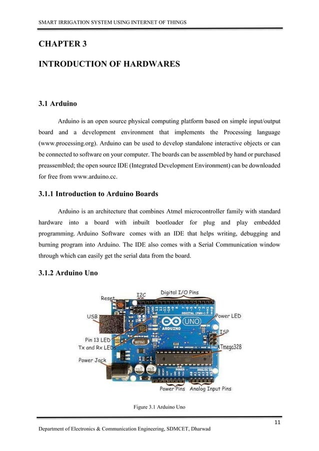 Smart irrigation system using Internet Of Things | PDF | Internet | Computing