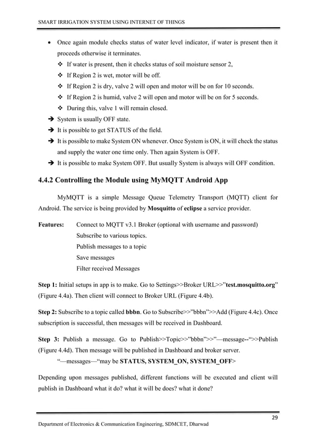 Smart irrigation system using Internet Of Things | PDF | Internet | Computing
