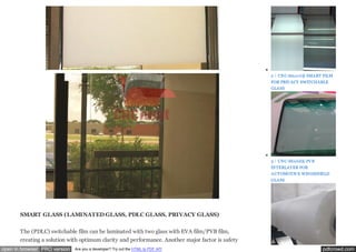 Smart Laminated Glass | PPT