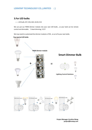 Smart lighting control projects loratap | PDF