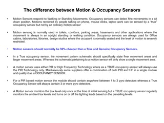 Smart lighting solutions with motion sensors occupancy sensors pir ...