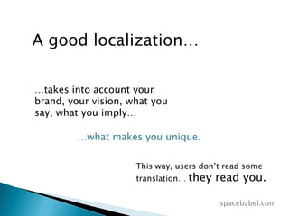Tips for smart localization | PPT