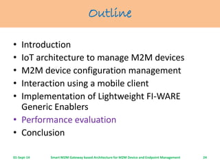 Smart M2M gateway based architecture for m2m device and endpoint management | PPT