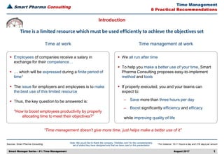 Time optimization - Eight Practical Recommendations | PPT
