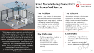 Smart Manufacturing Connectivity for Brown-field Sensors Testbed at a ...