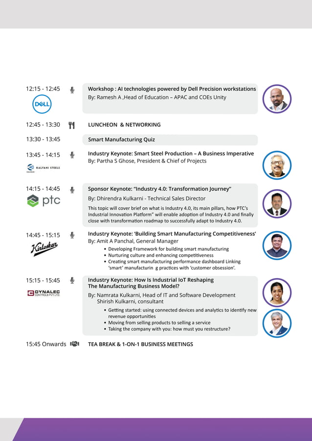 Smart manufacturing Summit : Industry Keynote on "How is Industrial IOT Reshaping the ...