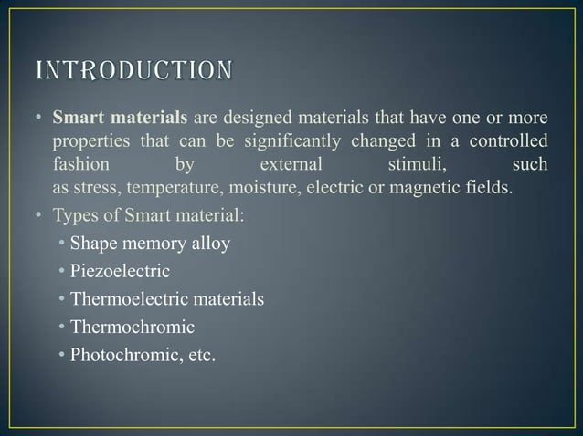 Smart material | PPT