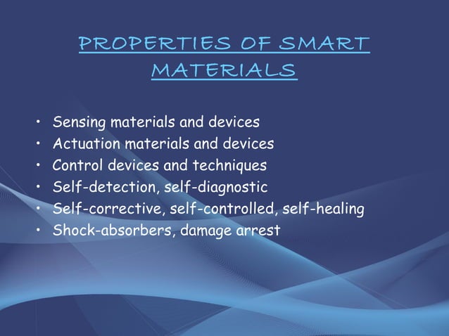 Smart materials.. smart ppt | PPT | Technology Industry | Industries