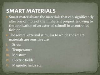 Smart materials | PPTX