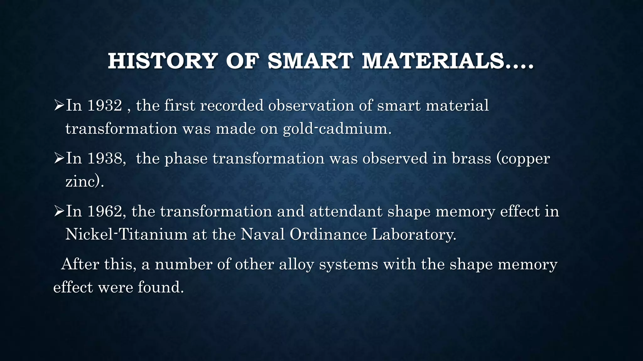Smart materials | PPTX