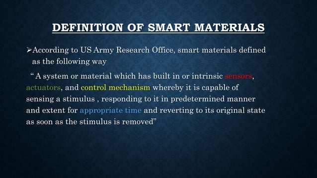 Smart materials | PPT