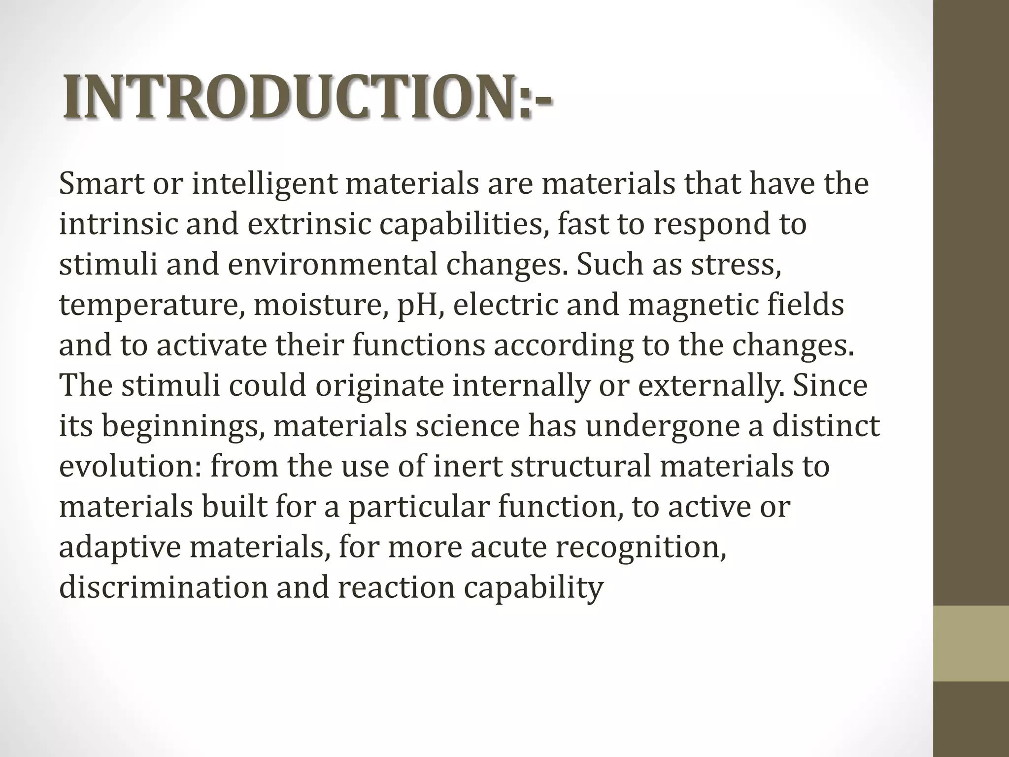 Smart materials | PPTX