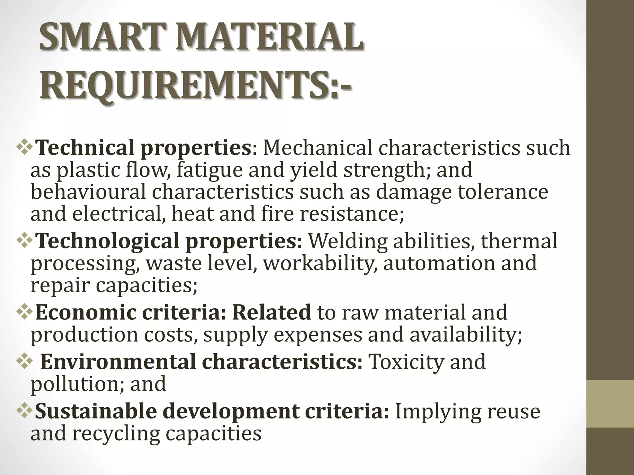 Smart materials | PPTX