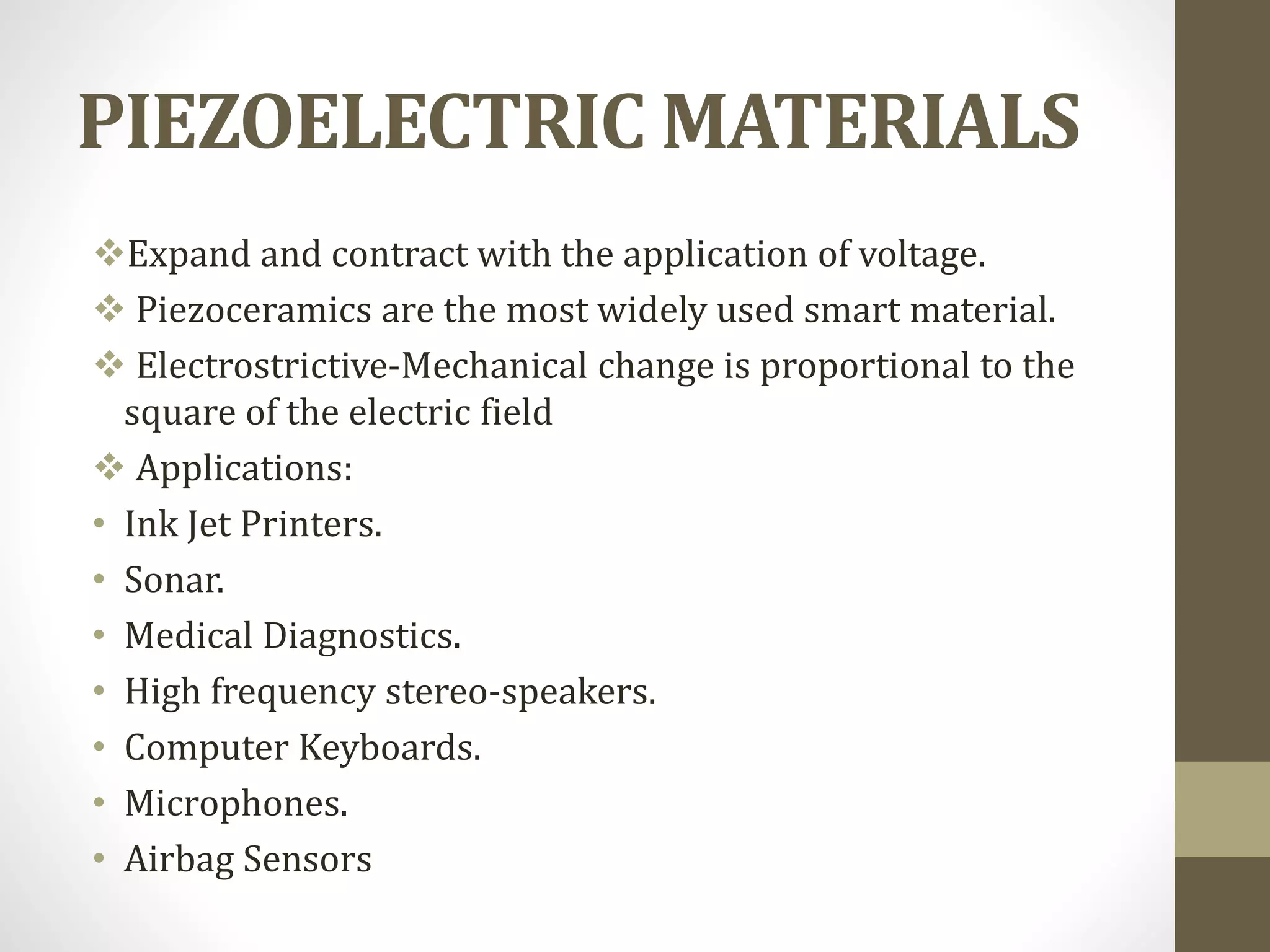 Smart materials | PPTX