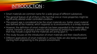 Smart materials | PPTX