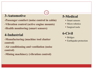 Smart materials for vibration reduction | PPTX