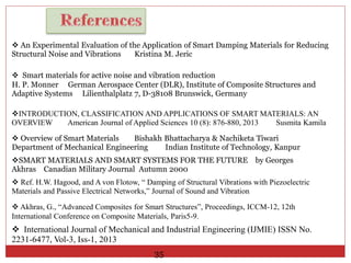 Smart materials for vibration reduction | PPTX
