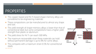 Smart materials & shape memory alloys | ABIN ABRAHAM | PPTX