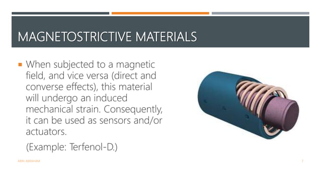 Smart materials & shape memory alloys | ABIN ABRAHAM | PPTX