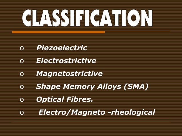 Smart material & structure | PPT | Geology | Science