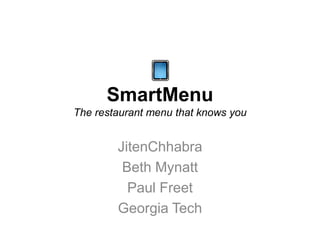 Smart menu Lecture 4 Channels | PPTX | Dining Out | Food & Drink