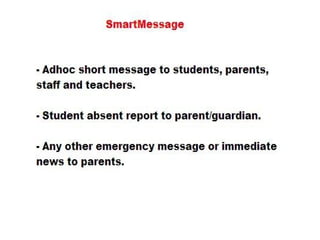 Smart message for messaging teachers, staff, students' guardians etc. | PPT
