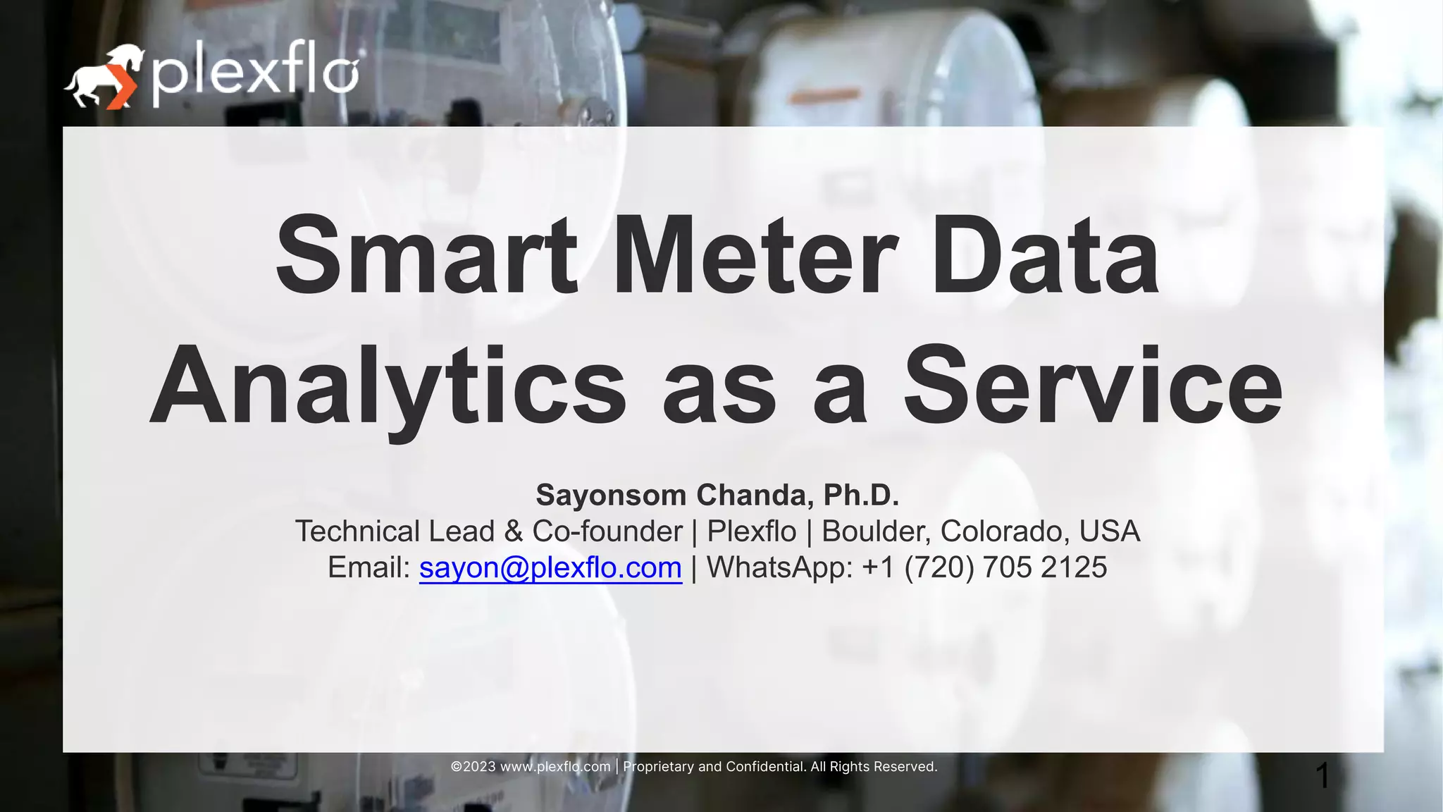 Smart Meter Data Analytics Plexflo Intro Deck Pptx