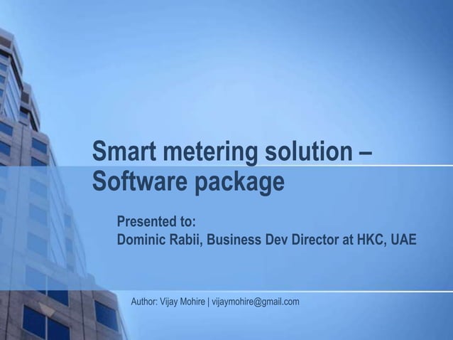 Smart metering solution | PPSX | Cloud Computing | Internet