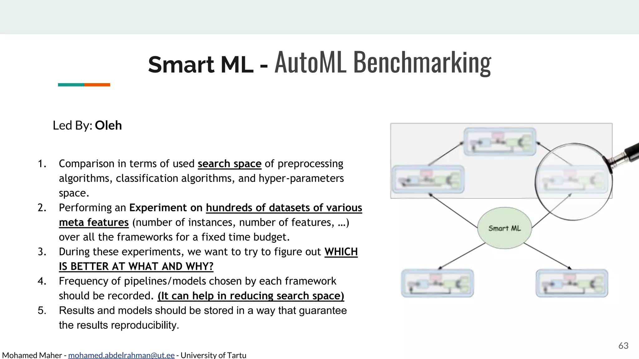 Automated Machine Learning and SmartML